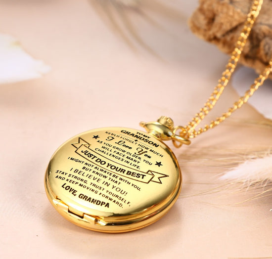 To Grandson / From Grandpa - Luxury Vintage Pocket Watch Gift SS#20 ...